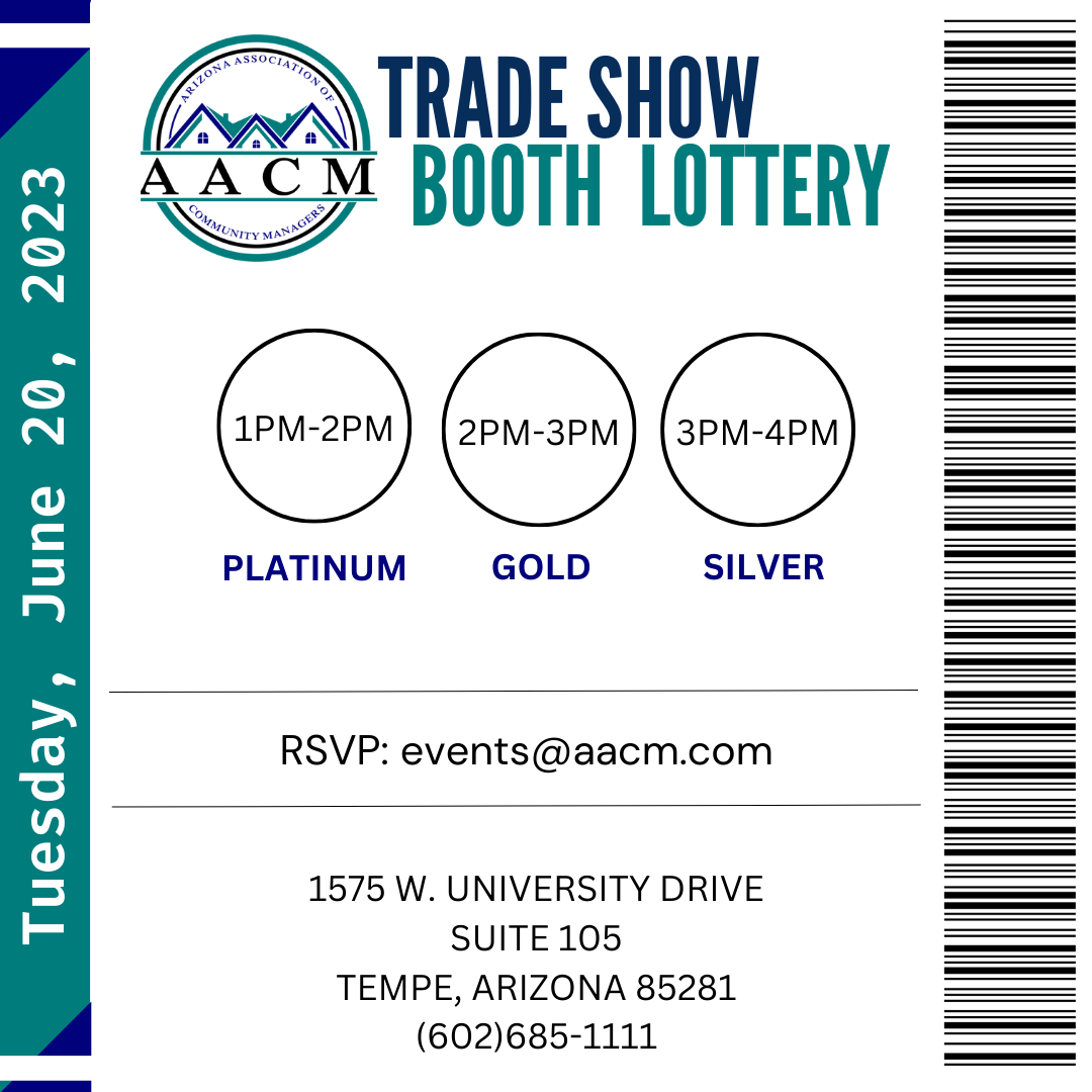 Tradeshow Booth Lottery - TBD - Arizona Association of Community Managers